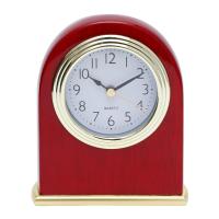 China Solid Wood Red Rosewood Desk Clock Hotel Guest Room Supplies Silent Sweep Movement 1AA Battery for sale
