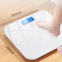 China Fitness Smart Body Weight Scale 180kg Tempered Glass Digital Bathroom Scale Hotel Guest Room Supplies for sale