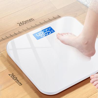 China Fitness Smart Body Weight Scale 180kg Tempered Glass Digital Bathroom Scale Hotel Guest Room Supplies for sale