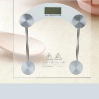 China 180kg Digital Body Weight Scale 6mm Tempered Glass Bathroom Scale with LCD Display for sale