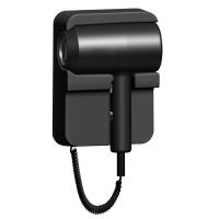 China OEM Wall Mounted Hair Dryer 1200W DC Motor Hotel Amenities White Black for sale