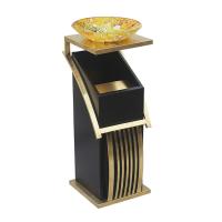 China Stainless Ashtray Trash Can Elevator Hotel Lobby Trash Cans for sale