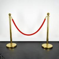 China Crowd Control Velvet Rope Stanchions 900mm Height Stainless Steel Hotel Lobby Barrier for sale