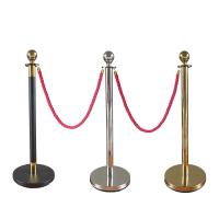 China Crowd Control Velvet Rope Stanchions 900mm Height Stainless Steel Hotel Lobby Barrier for sale