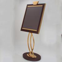 China Customized Stainless Steel 201 Metal Sign Stand for Hotel Restaurant 60cm for sale