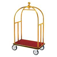 China Stainless Steel Hotel Luggage Cart 108x65x193cm with 8 Inch Silent Wheels for sale