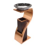 China Stainless Ashtray Trash Can Elevator Hotel Lobby Trash Cans for sale