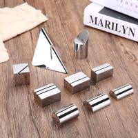 China Stainless Steel Table Card Holder Cuboid Wedding Metal Tent Sign Holder 10x5cm for sale