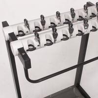 China Powder Coated Umbrella Storage Rack with Wheels Hotel Lobby Umbrella Holder 48 Slots for sale