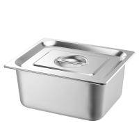 China 304 Stainless Steel GN Food Pan 0.8mm Thick Hotel Catering Container with Lid for sale