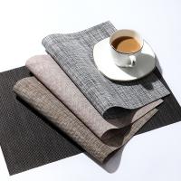 China PU Leather Restaurant Dinner Napkin Table Cloth 30x45cm Heat Resistant Wipe Clean for sale