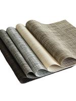 China PU Leather Restaurant Dinner Napkin Table Cloth 30x45cm Heat Resistant Wipe Clean for sale