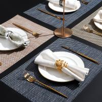 China PU Leather Restaurant Dinner Napkin Table Cloth 30x45cm Heat Resistant Wipe Clean for sale