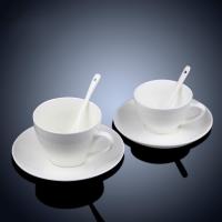 China Custom Polished Porcelain Coffee Cup Set 200ml 160ml 125ml White Saucer Dishwasher Safe for sale