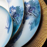 China Eco Friendly Porcelain Dinner Set Sustainable Ceramic Bowl Plates for sale