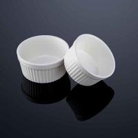 China Restaurant On Glazed Creme Brulee Ceramic For Desserts Ice Cream for sale