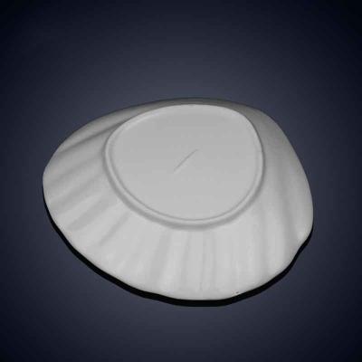China Shell Shaped Porcelain Dinner Set 4 Piece Ceramic Tableware Custom Logo White for sale