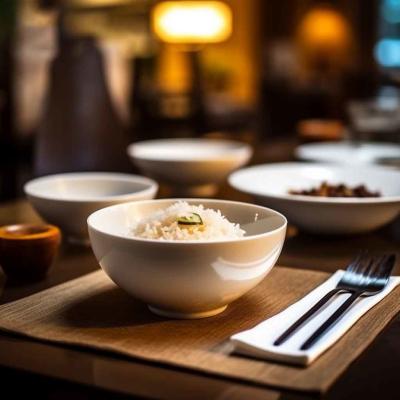 China Porcelain Rice Bowl 4.5 Inch Microwave Safe Round Soup Bowl for Catering Hotel for sale