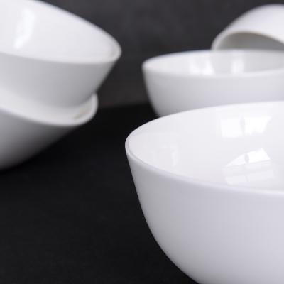 China Wholesale Porcelain Dinner Bowl Set Microwave Safe 4.5 Inch Strengthen Ceramic Soup Bowl for sale
