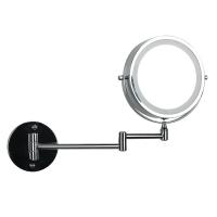 China LED Hotel Magnifying Mirror 8 Inch Wall Mounted Makeup Mirror 3x 5x 7x 10x for sale