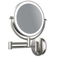 China LED Hotel Magnifying Mirror 8 Inch Wall Mounted Makeup Mirror 3x 5x 7x 10x for sale