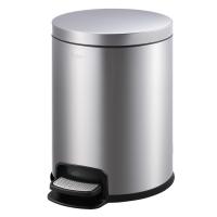 China Champagne Gold Foot Operated Hotel Trash Bin with Lid 430 Stainless Steel 230mm for sale