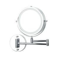 China LED Hotel Magnifying Mirror 8 Inch Wall Mounted Makeup Mirror 3x 5x 7x 10x for sale