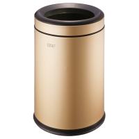 China 6L 8L 12L Stainless Steel Trash Can Double Layer Round Dustbin for Hotel Guest Room for sale