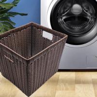China Bamboo Rattan Laundry Basket 50L Hotel Guest Room Supplies Woven Hamper for sale