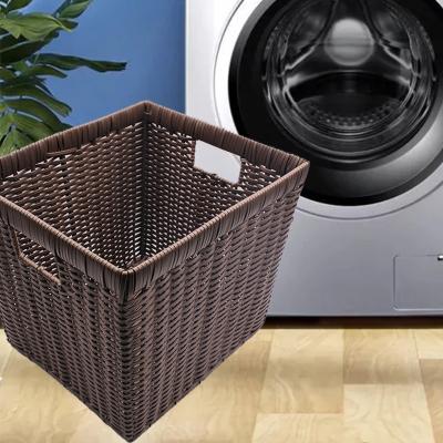 China Bamboo Rattan Laundry Basket 50L Hotel Guest Room Supplies Woven Hamper for sale