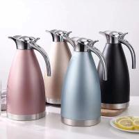 China 1.5L 2L Vacuum Insulated Stainless Steel Thermos Coffee Pot Hotel Guest Room Kettle for sale