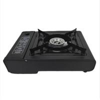 China Black Outdoor Portable Gas Cooker Single Burner Propane Camp Stove 330x290x100mm for sale
