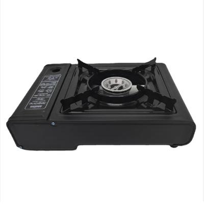 China Black Outdoor Portable Gas Cooker Single Burner Propane Camp Stove 330x290x100mm for sale