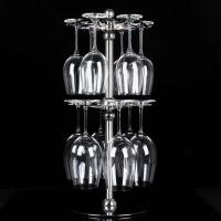 China Wine Glass Drying Rack Wine Glass Holder With Metal Stemware for sale