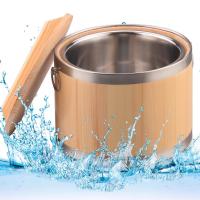China Custom Finished Pinewood Rice Bucket 1L-30L Wooden Rice Barrel Cylinder for Supermarket for sale