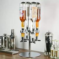 China Aluminum Rotating Vertical Liquor Dispenser 6 Bottle 52cm Height for Bar Use for sale