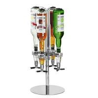 China Aluminum Rotating Vertical Liquor Dispenser 6 Bottle 52cm Height for Bar Use for sale