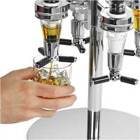 China Aluminum Rotating Vertical Liquor Dispenser 6 Bottle 52cm Height for Bar Use for sale
