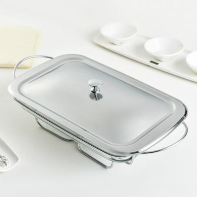 China 2.0L Rectangle Stainless Steel Chafing Dish Buffet Food Warmer for Catering for sale