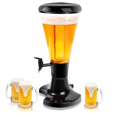 China 3L Draft Beer Dispenser with LED Lights Tabletop Beverage Dispenser PE Material for sale