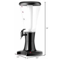 China 3L Draft Beer Dispenser with LED Lights Tabletop Beverage Dispenser PE Material for sale