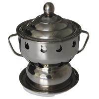 China Stainless Steel Alcohol Stove Hot Pot 17 cm Commercial Self-Service Retro Tableware for sale