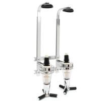 China Aluminum 2 Bottle Rotating Liquor Dispenser 16x12x32cm for Home Bar for sale