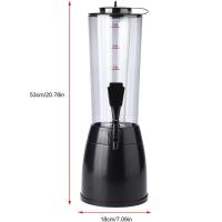 China 2.5L Alcohol Shot Dispenser with Lights Tabletop Beer Barrel for Bars for sale