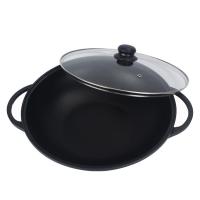 China Double Ears Aluminum Alloy Soup Pot 28cm Nonstick Induction Base Hot Pot for sale