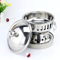 China 201 Stainless Steel Alcohol Stove Buffet Pot with Lid 16cm Eco Friendly for sale