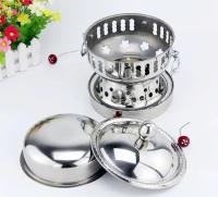 China 201 Stainless Steel Alcohol Stove Buffet Pot with Lid 16cm Eco Friendly for sale