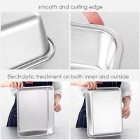 China Square Stainless Steel Baking Tray Tableware And Utensils Steel Baking Sheet for sale