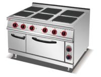 China Free Standing 6 Plate Electric Commercial Range Cooker 380V 28.8KW Stainless Steel for sale