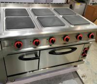 China Free Standing 6 Plate Electric Commercial Range Cooker 380V 28.8KW Stainless Steel for sale